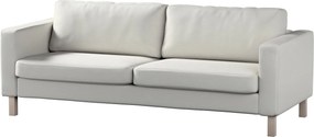 Potah na pohovku IKEA Karlstad, 3-místná, rozkládací barva šedá látka lesklé, pletený vzor, sametová