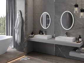 Mexen Elz, LED koupelnové zrcadlo s podsvícením 50 x 70 cm, 6000K, ochrana proti zamlžování, 9802-050-070-611-00