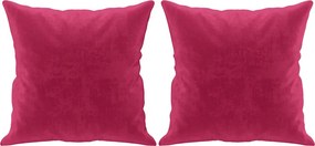2místná pohovka s polštáři vínová 140 cm samet 3200949