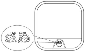 TOP LIGHT Světlo nástěnné-stropní Bari H PIR, Černá