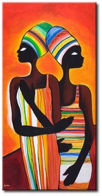 Obraz Postavy (1dílný) - africké ženy v duhových oděvech
