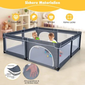 Costway Dětská ohrádka s 50 hracími míčky ohrádka se zipem tmavě