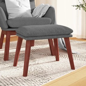 Podnožka světle šedá 45 x 29,5 x 35 cm textil 341457