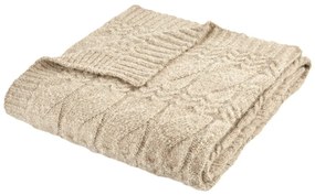 Béžová pletená deka 150x200 cm Cable Knit – Bianca