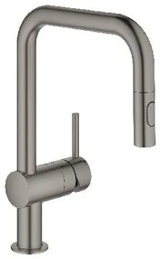 Grohe Minta - Dřezová baterie s výsuvnou sprškou, kartáčovaný Hard Graphite 32322AL2