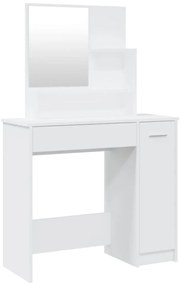 vidaXL Toaletní stolek se zrcadlem bílý 86,5x35x136 cm