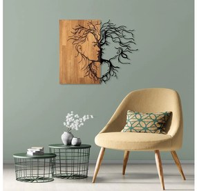 Asir Nástěnná dekorace 96x79 cm láska dřevo/kov AS1722