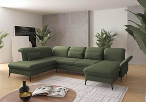 XXXLutz SEDACÍ SOUPRAVA, textil, olivově zelená Sit & More - Sedací soupravy - 00014401184F
