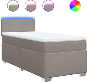 Box spring postel s matrací taupe 90x190 cm textil 3288040