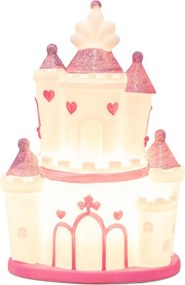 Dětská stolní LED lampička růžový zámek Castle - 16*11*24 cm