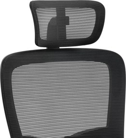 Ergonomická kancelářská židle MERTON - šedá síťovina