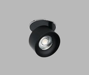 Led2 Zapuštěné LED svítidlo KLIP, ø 77 mm, 3000K Barva stínidla: černá, Stmívání: RF control, Barva podstavce: chrom