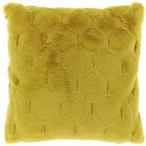Unique Living Heboučký polštář s plastickým vzorem Quincy žlutý-45x45cm
