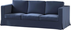 Potah na pohovku IKEA  Karlanda 3-místná nerozkládací, dlouhý barva tmavě modrá látka sametová