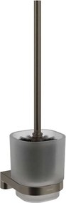 Ravak Chrome II - WC štětka nástěnná s držákem CR II 410.20GB, kartáčovaný grafit X07P1609