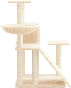Škrabadlo pro kočky se sisalovými sloupky krémové 82 cm 171660