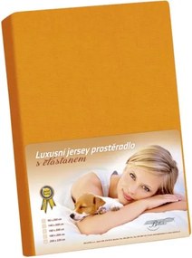 Bellatex prostěradlo jersey s elastanem oranžová rozměr 90x200 cm