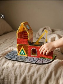 Sinsay - Magnetické stavební kostky s motivem staveniště - vícebarevná