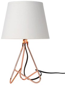 LUCIDE Stolní lampička Gitta Copper, průměr 17cm