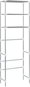 vidaXL 3patrový úložný regál nad WC 53 x 28 x 169 cm [282464] Barva: Stříbrná