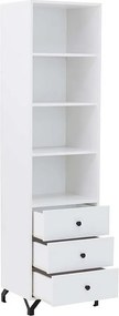 Obývací stěna BERGEN B1 | 4 díly | 280 cm | bílá mat/bílá lesk