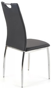 Jídelní židle KELLY – ocel, ekokůže, černá