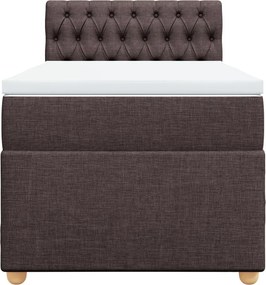 Box spring postel s matrací tmavě hnědá 100 x 200 cm textil 3286601