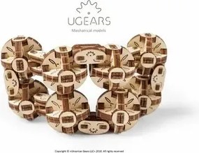 Ugears 3D dřevěné mechanické puzzle Kostka Flexi / od 14 let / 144 díl