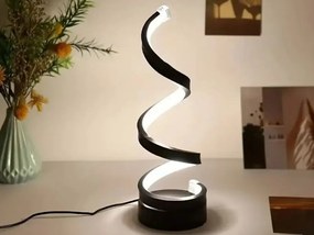 Verk Group Spirálová LED lampa stolní 3 barvy světla USB regulace jasu