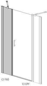 Roth Univerzální boční panel CI FXO pro kombinaci se sprchovými dveřmi Varianta: šířka: 33 cm, orientace: Uni - (CI FXO/330 - CI FXO 033200 NPE), Barva profilů a typ výplně: profily: černá (elox), výplň: transparent