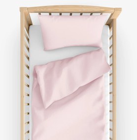 Goldea dětské bavlněné povlečení do postýlky - pudrově růžové 90 x 130 a 40 x 60 cm