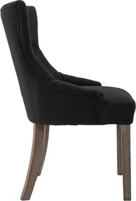 vidaXL Jídelní židle 2 ks textil [287944] Barva: Černá