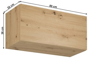 Horní kuchyňská skříňka G80K Langari (dub artisan). 1016844