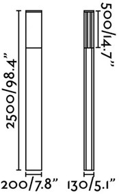 FARO 74444E - Venkovní lampa DATNA 2G11/36W/230V IP65