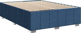 Box spring postel s matrací modrá 140x200 cm textil 3285483