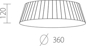 Černé stropní svítidlo Sotto Luce KAMI, ⌀ 36 cm