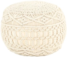 Ručně vyrobený sedací puf macramé 45 x 30 cm bavlna 324001