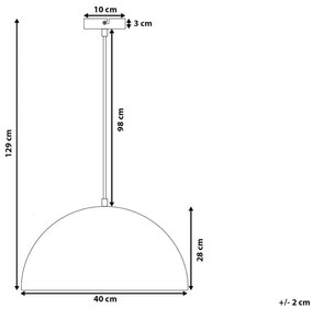 Černá závěsná lampa CETINA Beliani