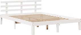 Rám postele s čelem bez matrace bílý 140x190 cm 3306846