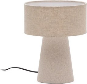 Stolní lampa šedobéžová s textilním stínidlem (výška 35 cm) Algaida – Kave Home