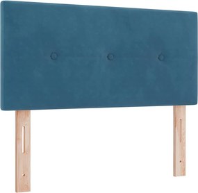 Postel s boxspringem s čelo Tmavě modrá 190 x 90 cm samet 3341448