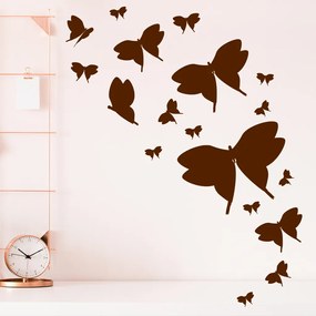 Živá Zeď Samolepka na zeď Roj Motýlků Barva: černá