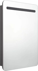 LED koupelnová skříňka se zrcadlem šedá 60 x 11 x 80 cm 326505