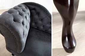 Recamiere Chesterfield šedý starožitný vzhled / 37475