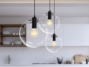 Toolight - Závěsné svítidlo Lassi 25cm APP307-1CP, E27, černá, OSW-00359