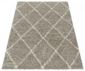 Vopi | Kusový koberec Alvor shaggy 3401 beige - Kruh průměr 120 cm