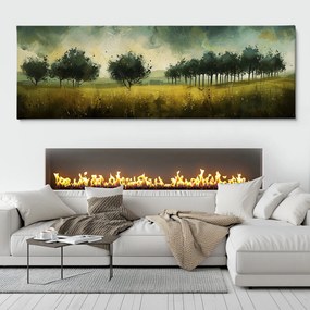 Obraz na plátně - Stromy čekají silnou bouřku FeelHappy.cz Velikost obrazu: 120 x 40 cm