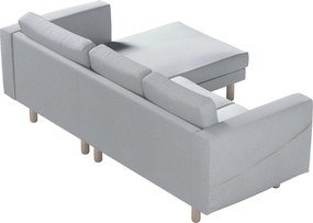 Potah na pohovku IKEA Norsborg 3-místná se šezlongem barva šedá látka pletený vzor