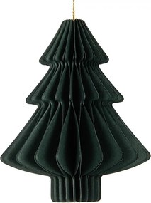 Papírová zelená skládací vánoční ozdoba stromek - Ø 9*10 cm