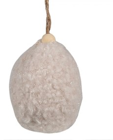 Béžové závěsné velikonoční plstěné vajíčko Magiccal - Ø 5*7 cm